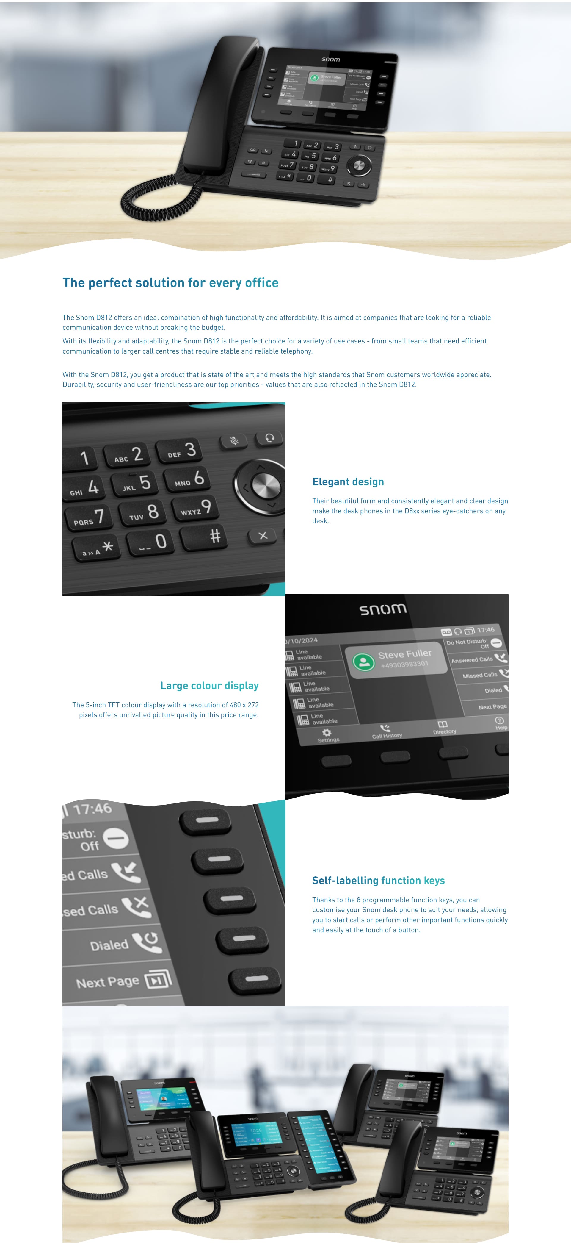 Snom D812 IP Phone